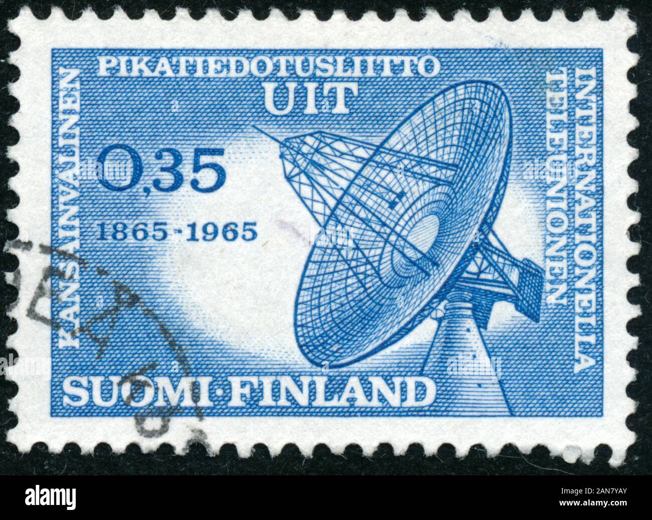 POLTAVA, UKRAINE - January 16, 2020. Vintage stamp printed in Finland ...