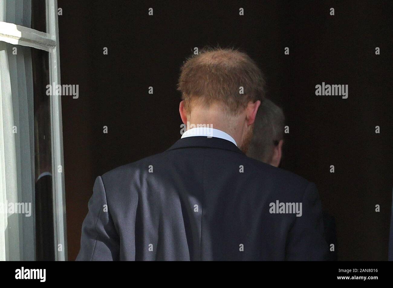 The Duke of Sussex leaving the Buckingham Palace gardens, London, as he ...