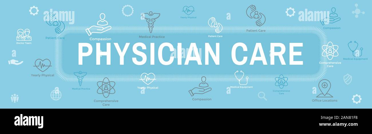 Physician Care Icon Set & Web Header Banner Stock Vector Image & Art ...