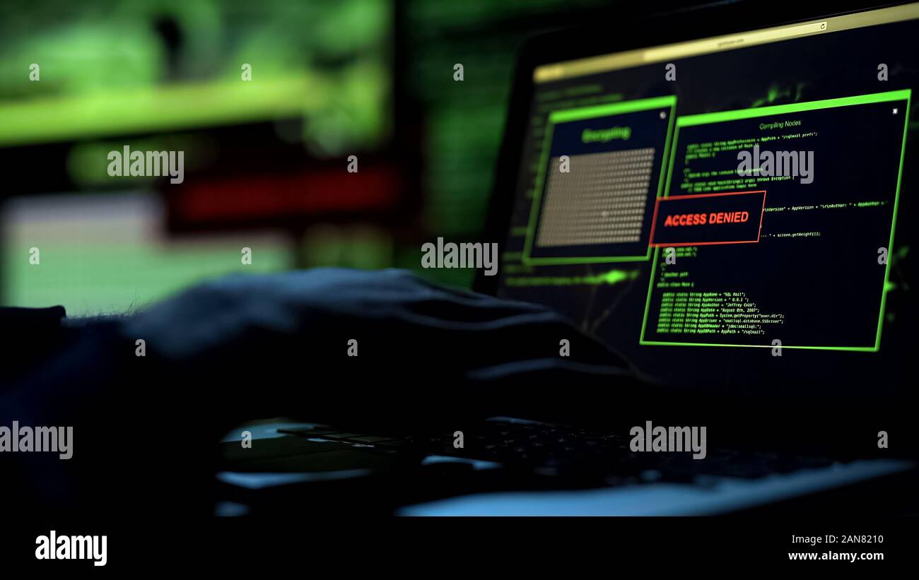 Hacker trying to pick password, server protection blocking access to ...
