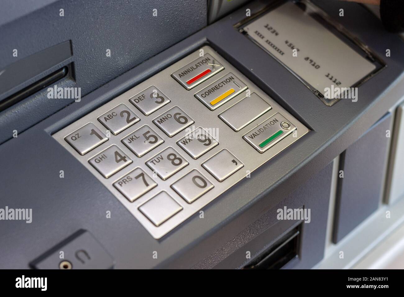 Digicode pour retrait bancaire Stock Photo - Alamy