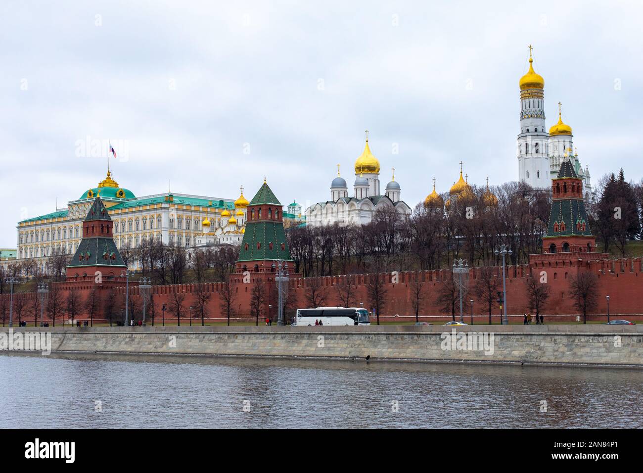 Moscow, Russia - January 7, 2020: Red Square wall Kremlin, Government ...