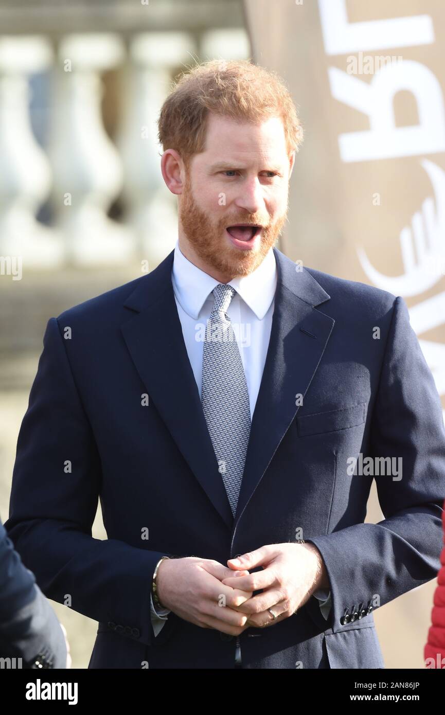 The Duke of Sussex in the Buckingham Palace gardens, London, as he ...
