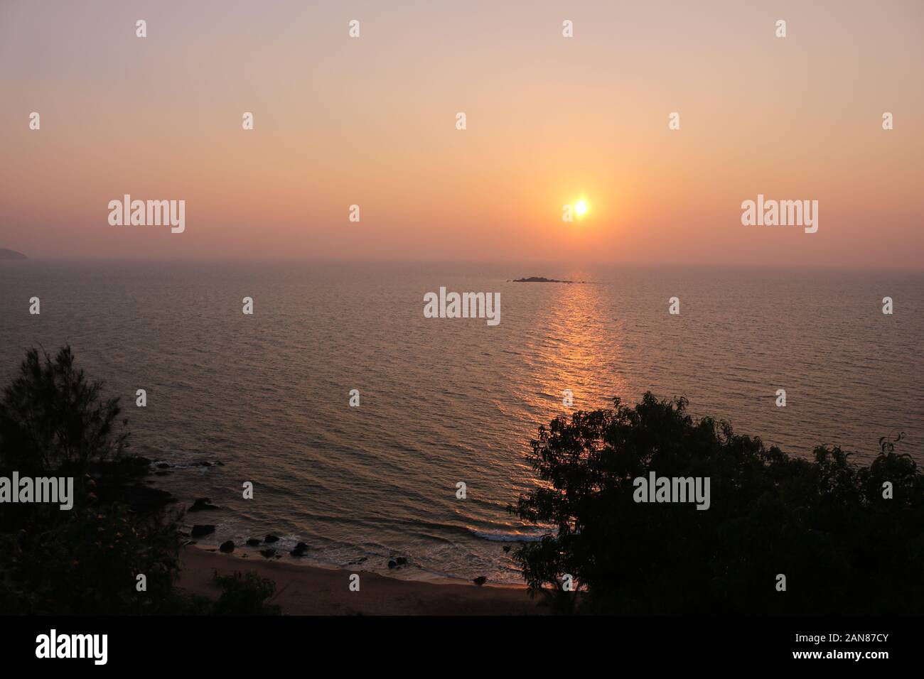 evening at beach tropic relaxation goa Stock Photo - Alamy