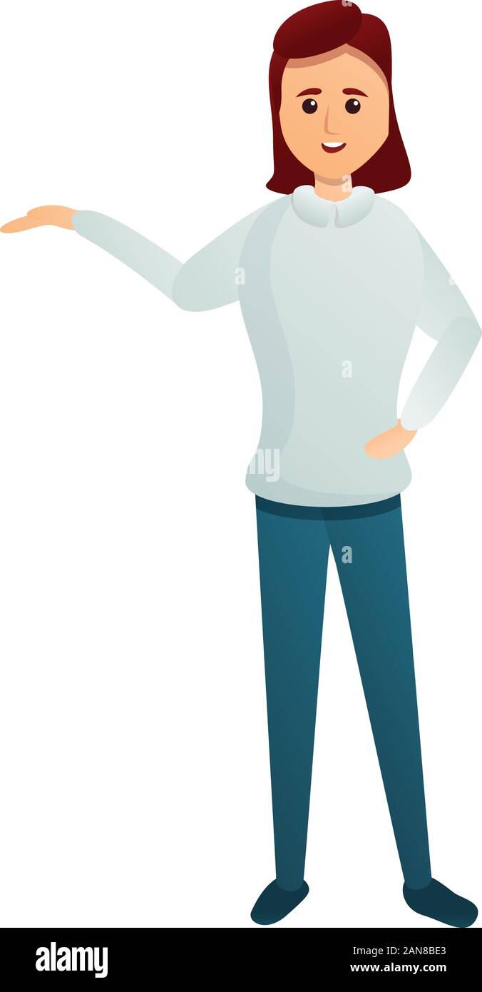 Woman bank employee icon. Cartoon of woman bank employee vector icon ...