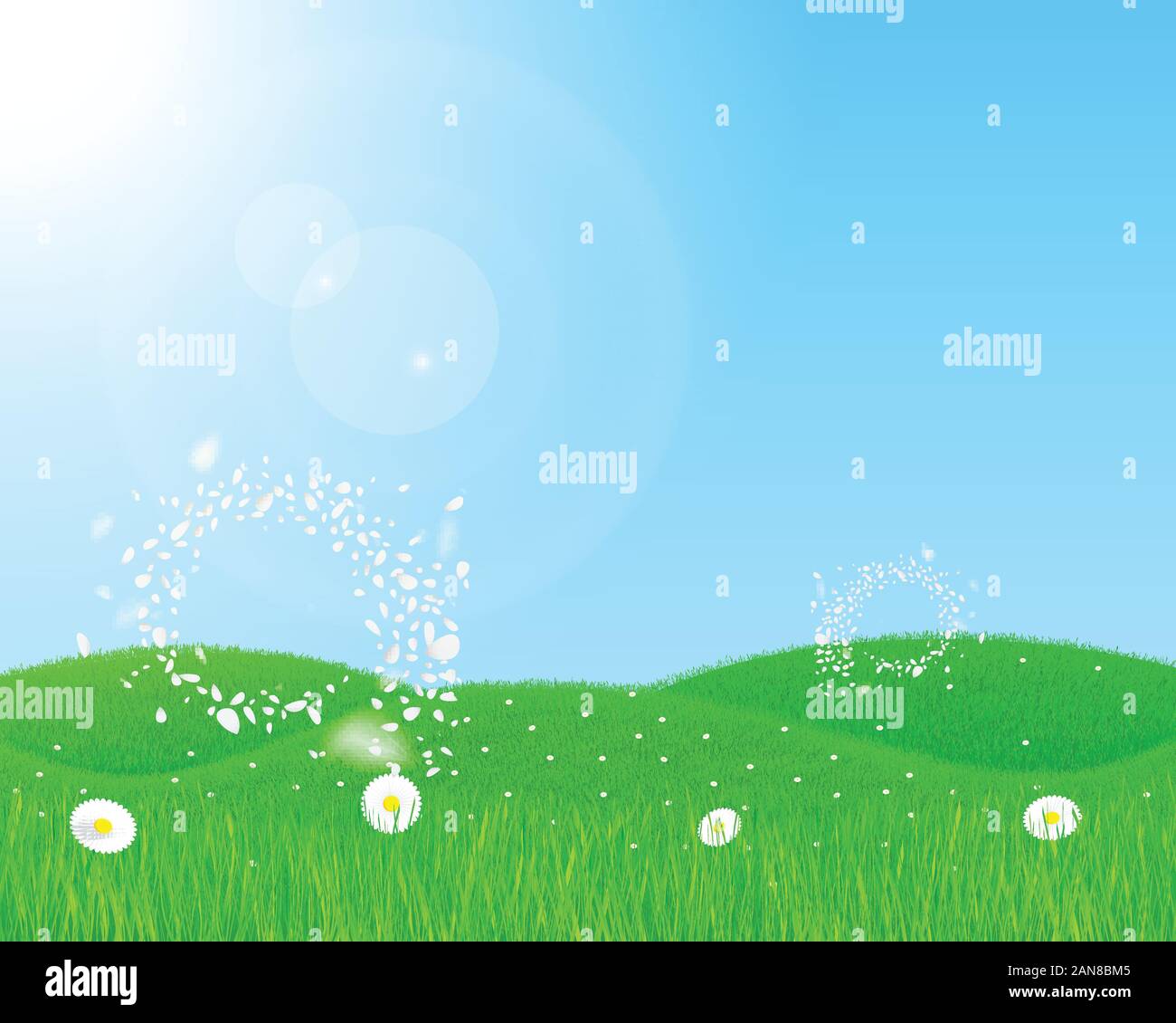 Sunny flower background Stock Vector Images - Alamy