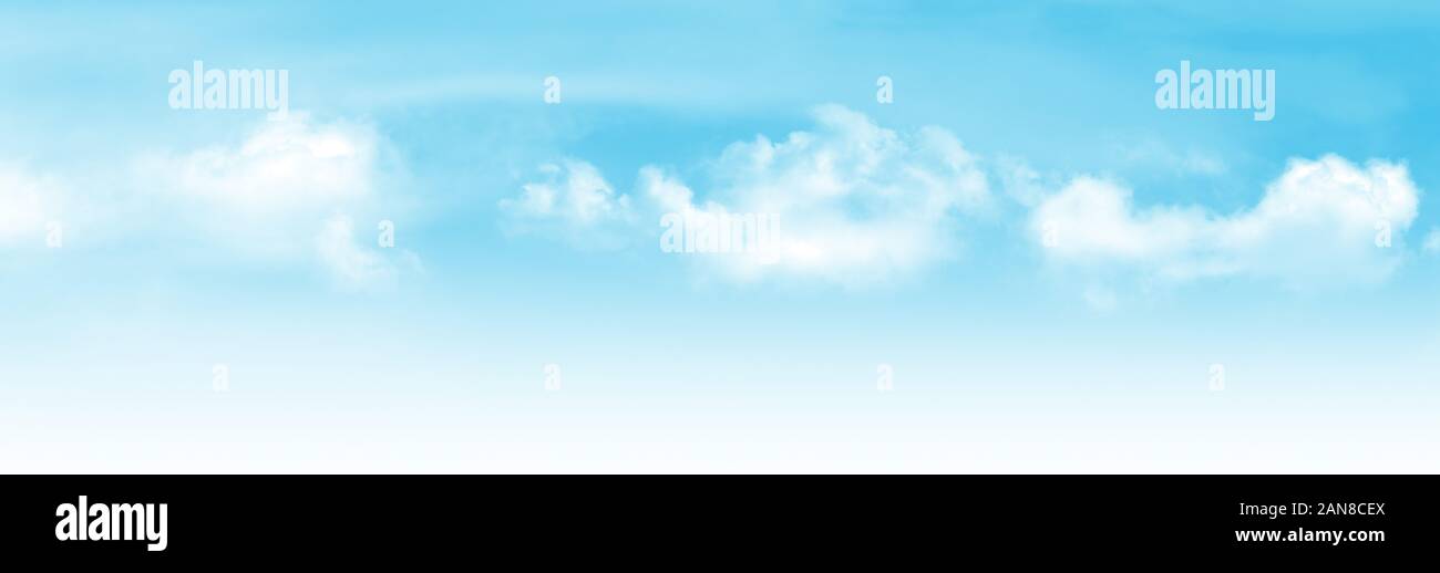 Abstract sunny sky with clouds texture wide background Stock Photo - Alamy