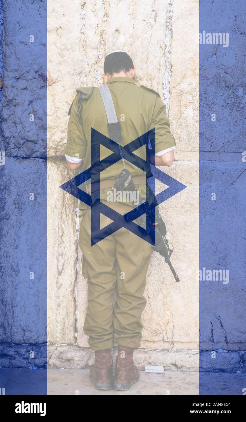 An Israeli Defence Force soldier prays at the Western Wailing Wall in ...