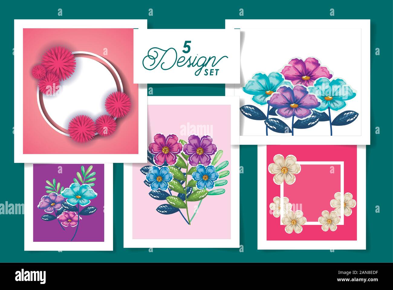 Five designs of plants hi-res stock photography and images - Alamy