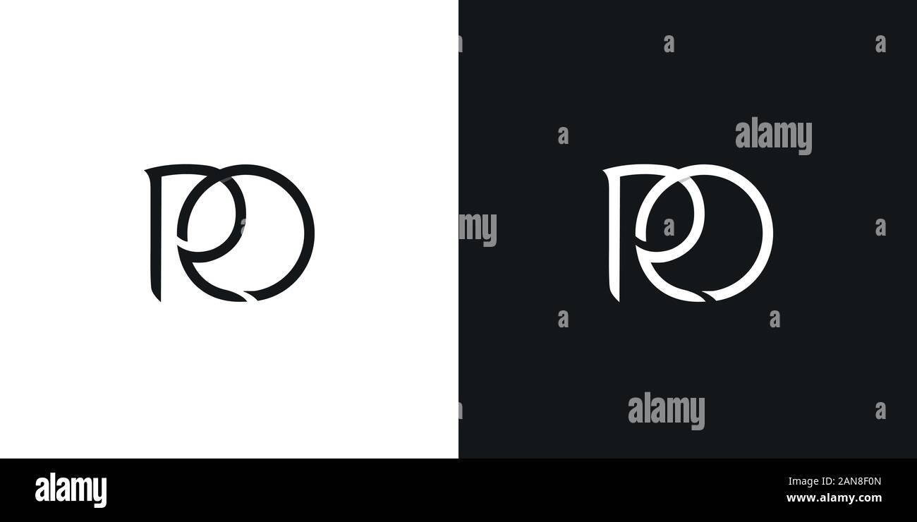 Po logo design Stock Vector Images - Alamy