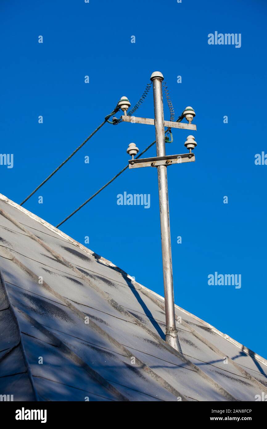 Old Roof Electric Pole High Resolution Stock Photography and Images - Alamy