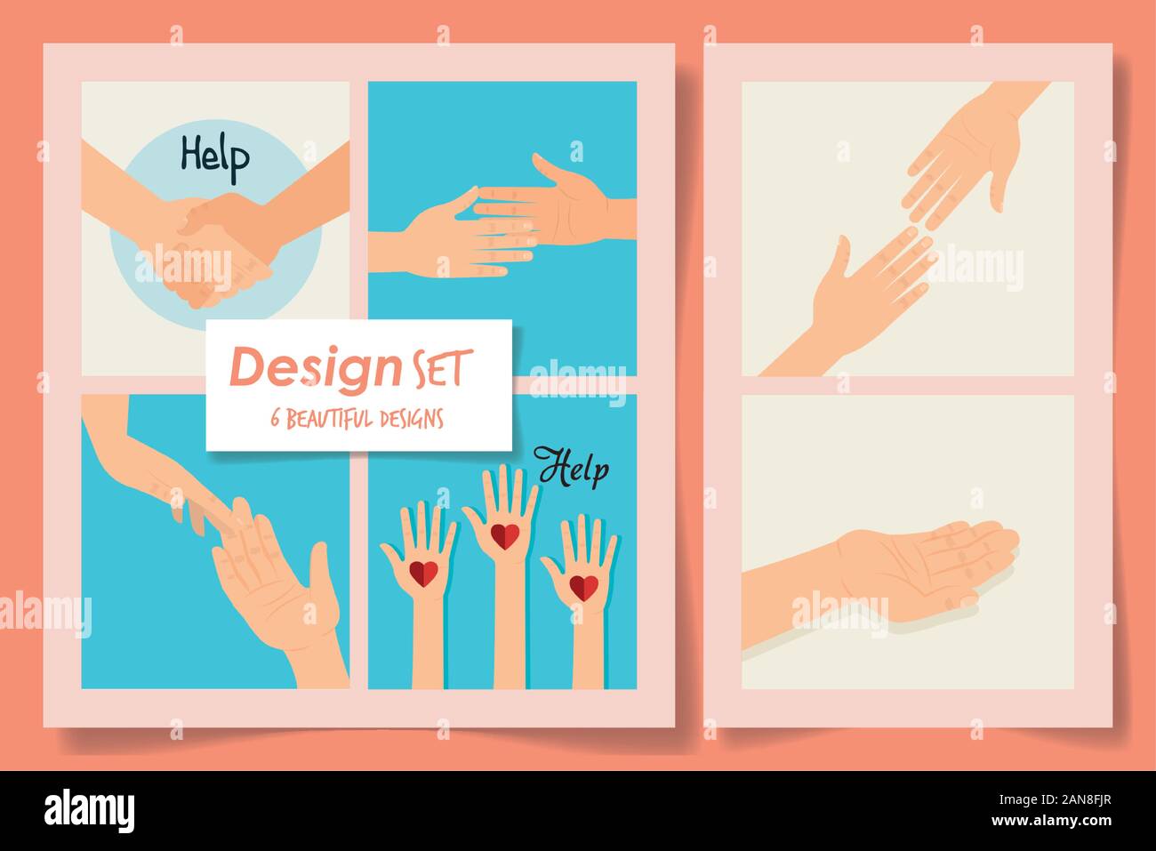 Help collaborative team cooperation Stock Vector Images - Alamy
