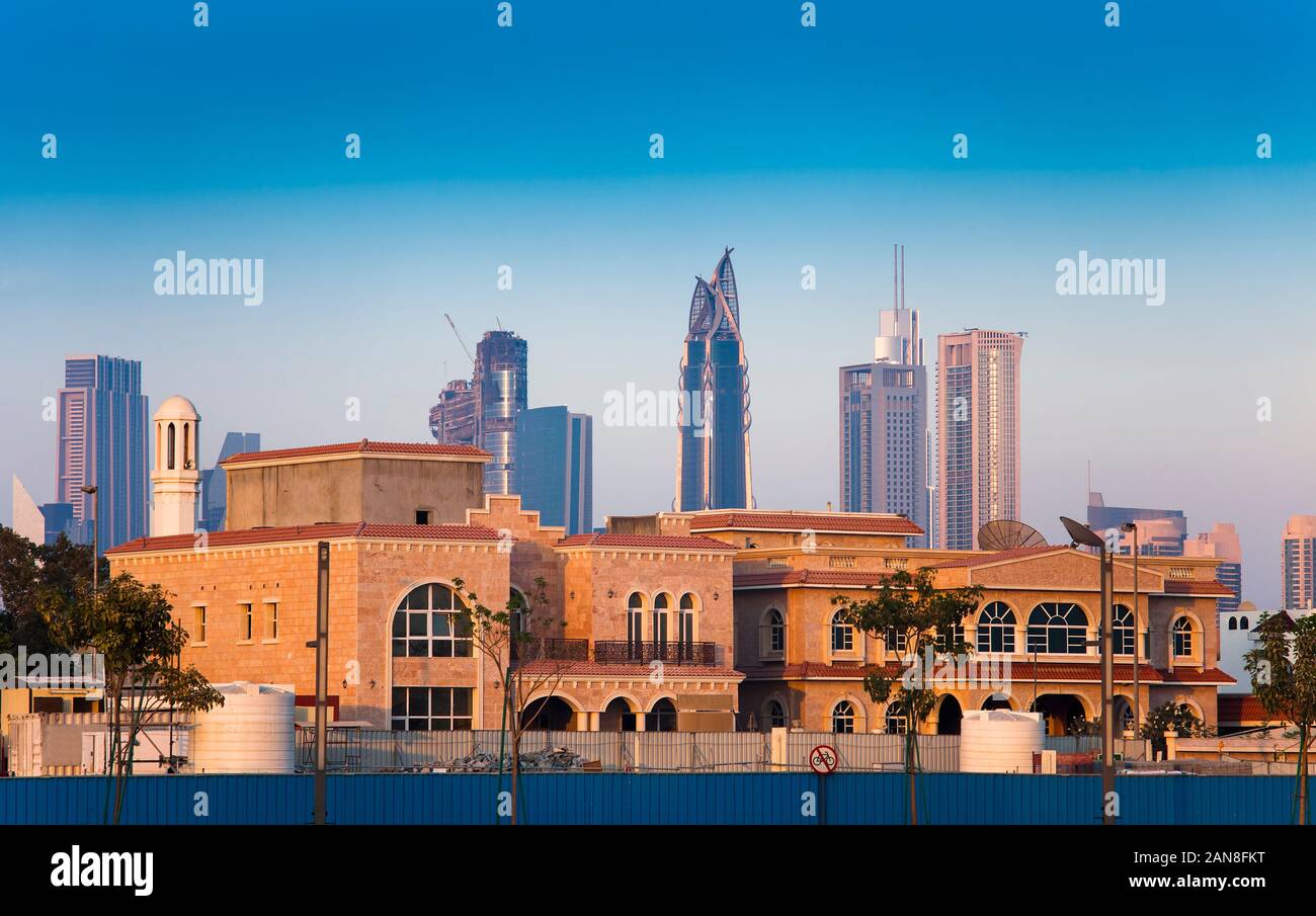 old and new city of Dubai, United Arab Emirates Stock Photo - Alamy