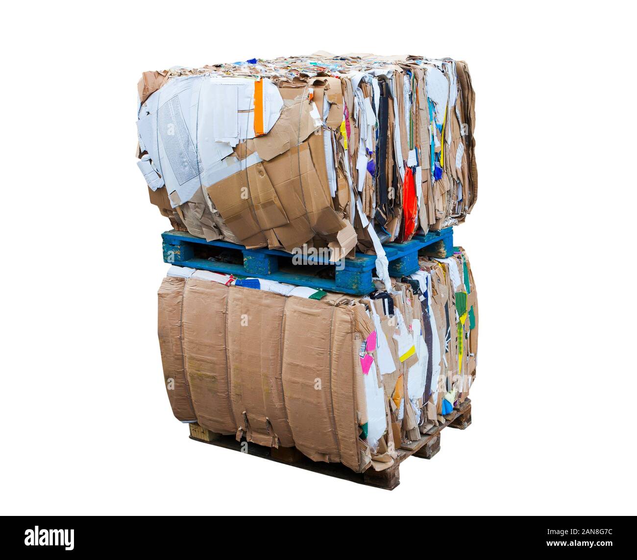 cardboard boxes for recycle or garbage isolated on white. eco concept ...