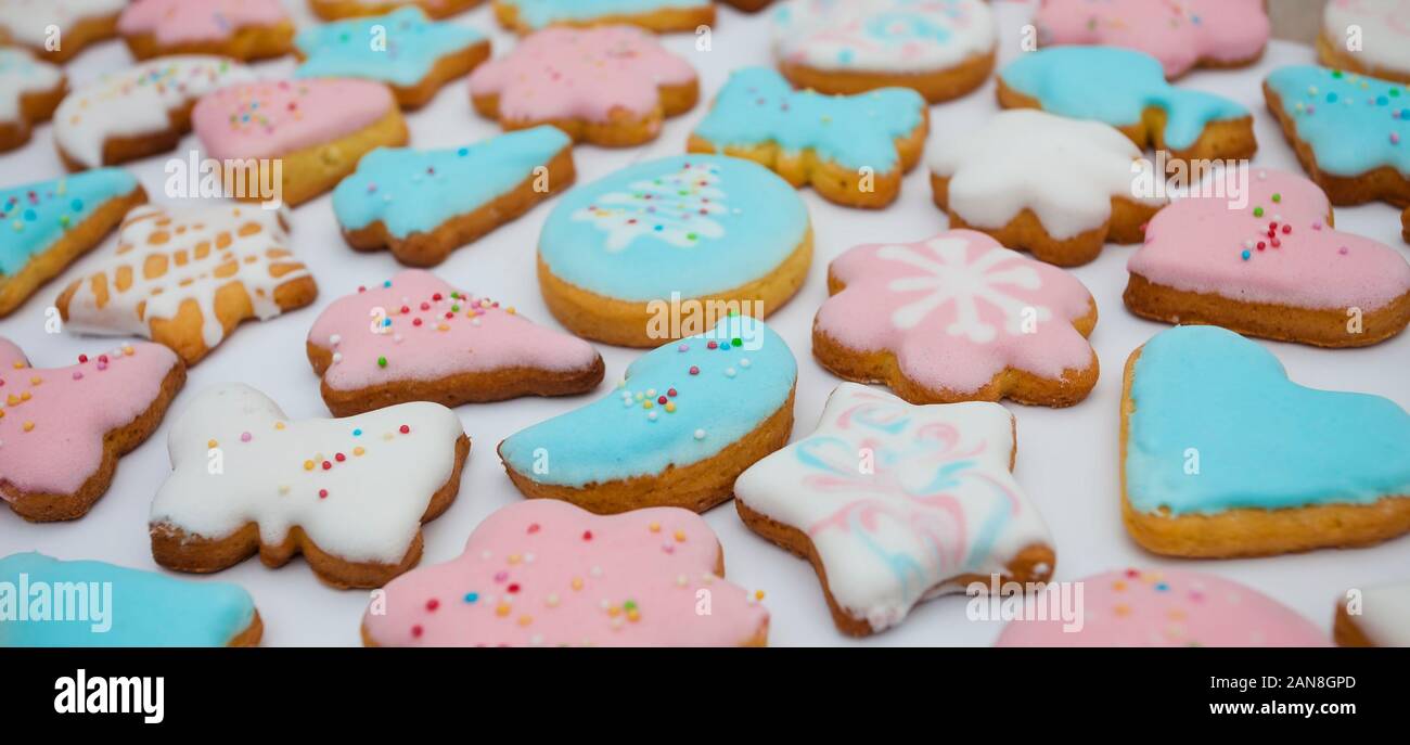 sweet home made cookies for holidays desert Stock Photo - Alamy