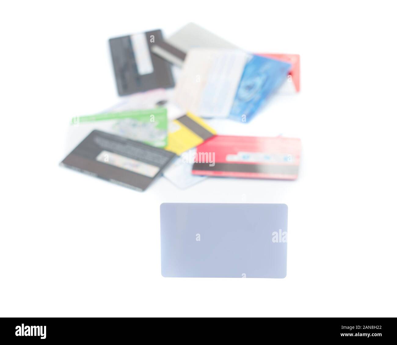 credit cards and board with white background Stock Photo - Alamy