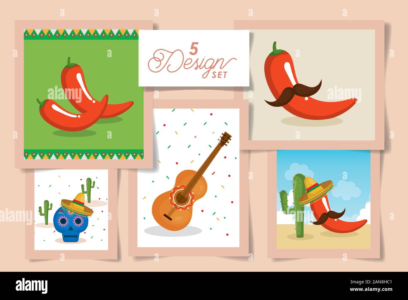 Five designs of mexico and party Stock Vector Image & Art - Alamy