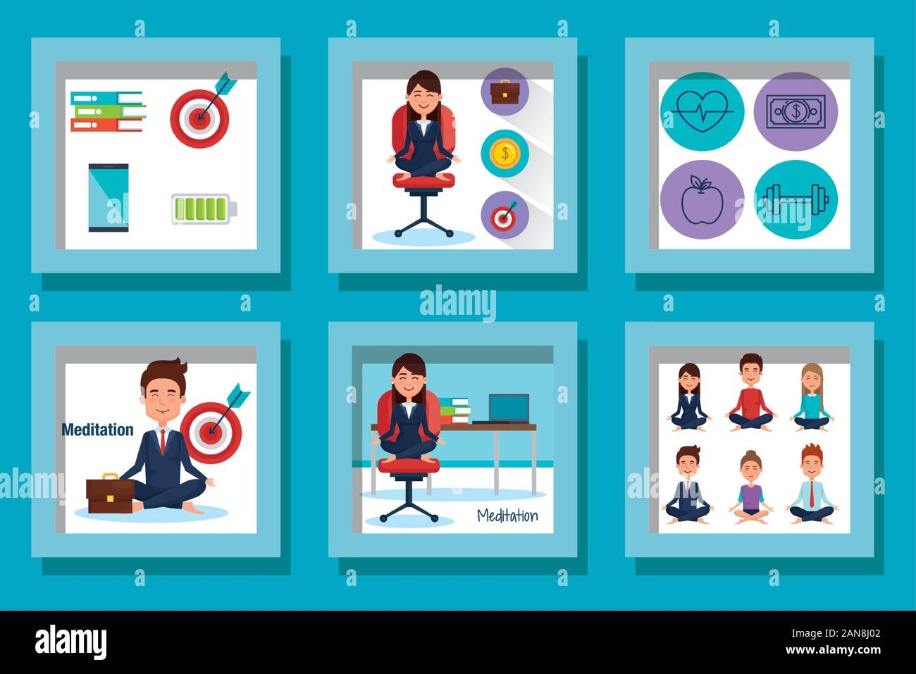 Healthy lifestyle frames set vector design Stock Vector Image & Art - Alamy