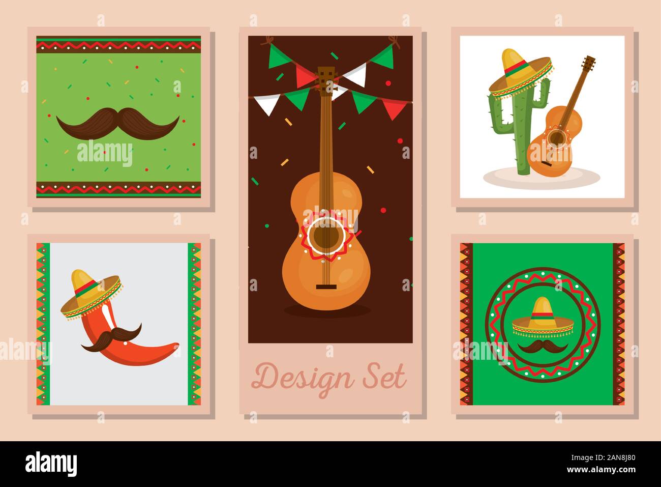 Mexican frames set vector design Stock Vector Image & Art - Alamy