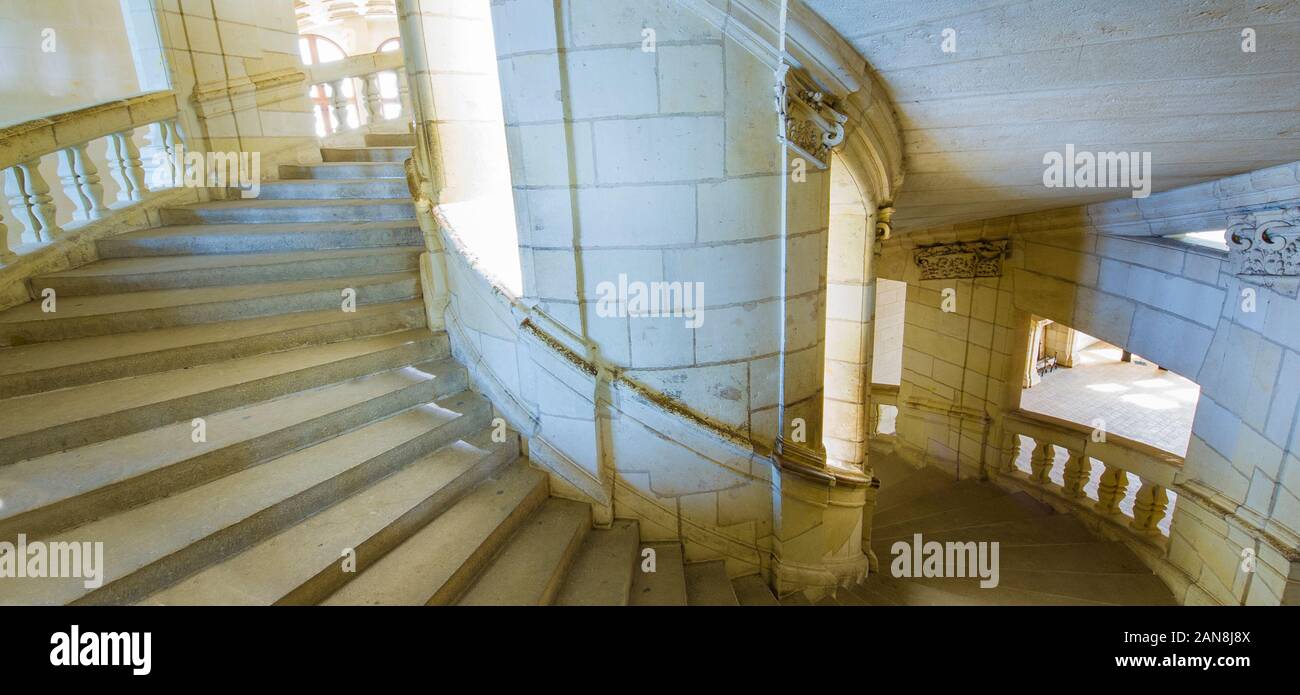 Spiral stairs inside castle hi-res stock photography and images - Alamy