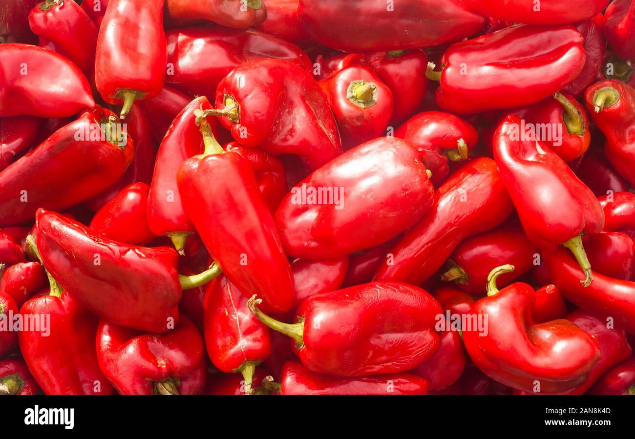red pepper vegetable, pile isolated on white background Stock Photo - Alamy