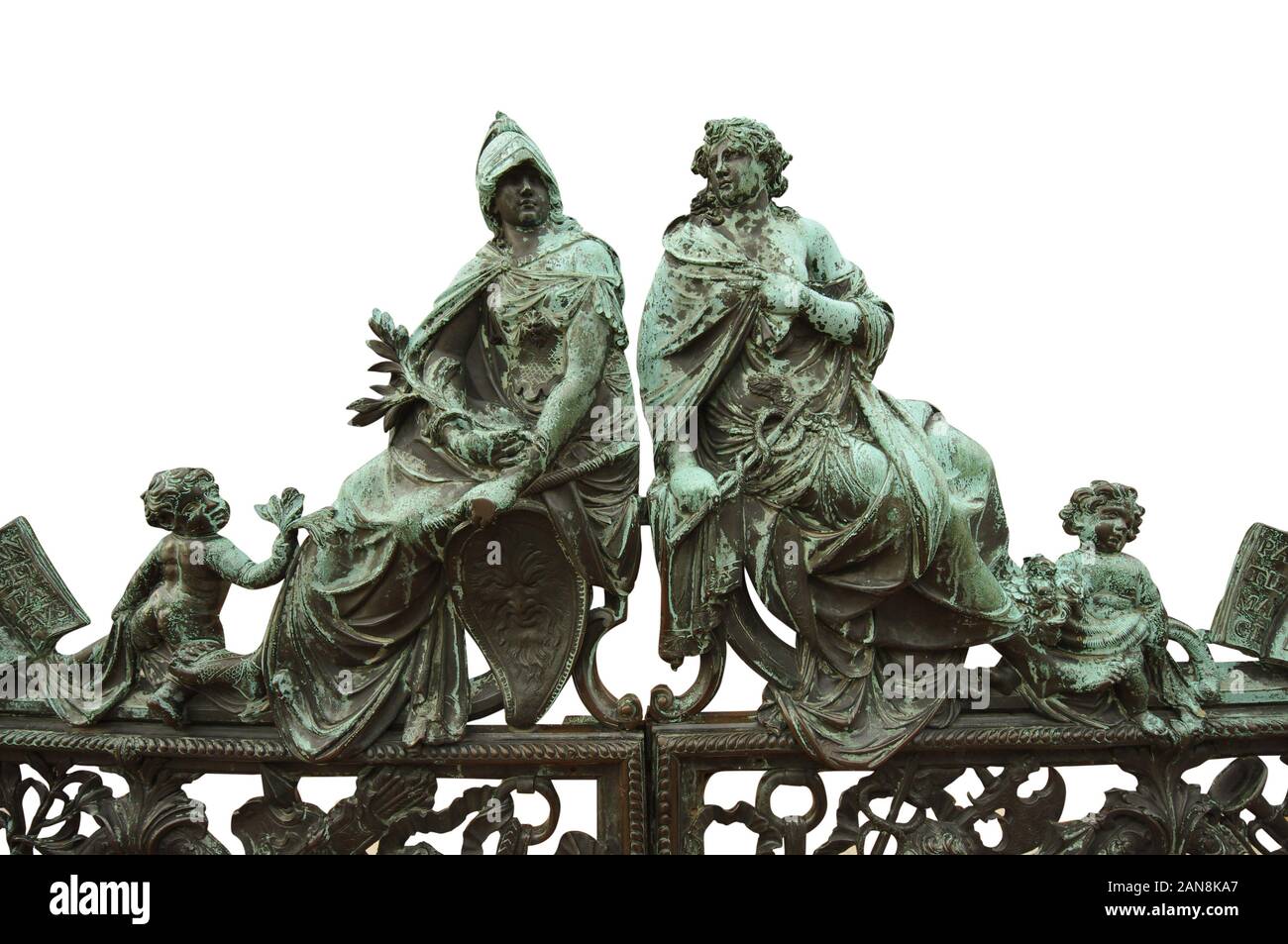 metal statues in Venice Italy isolated on white background Stock Photo ...