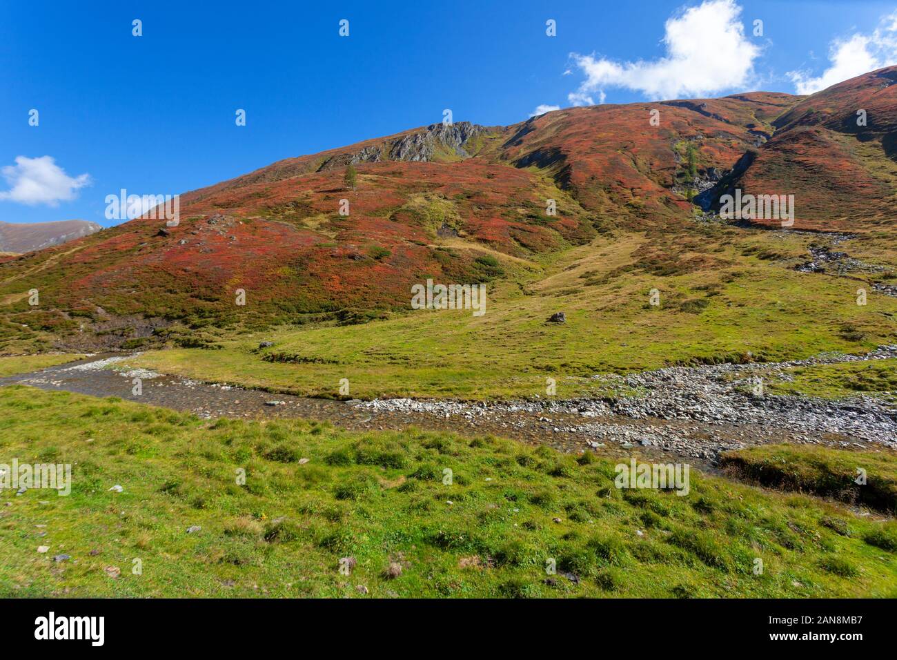 The upper course of the Mur (Mura) River in Austrian Alps Stock Photo ...