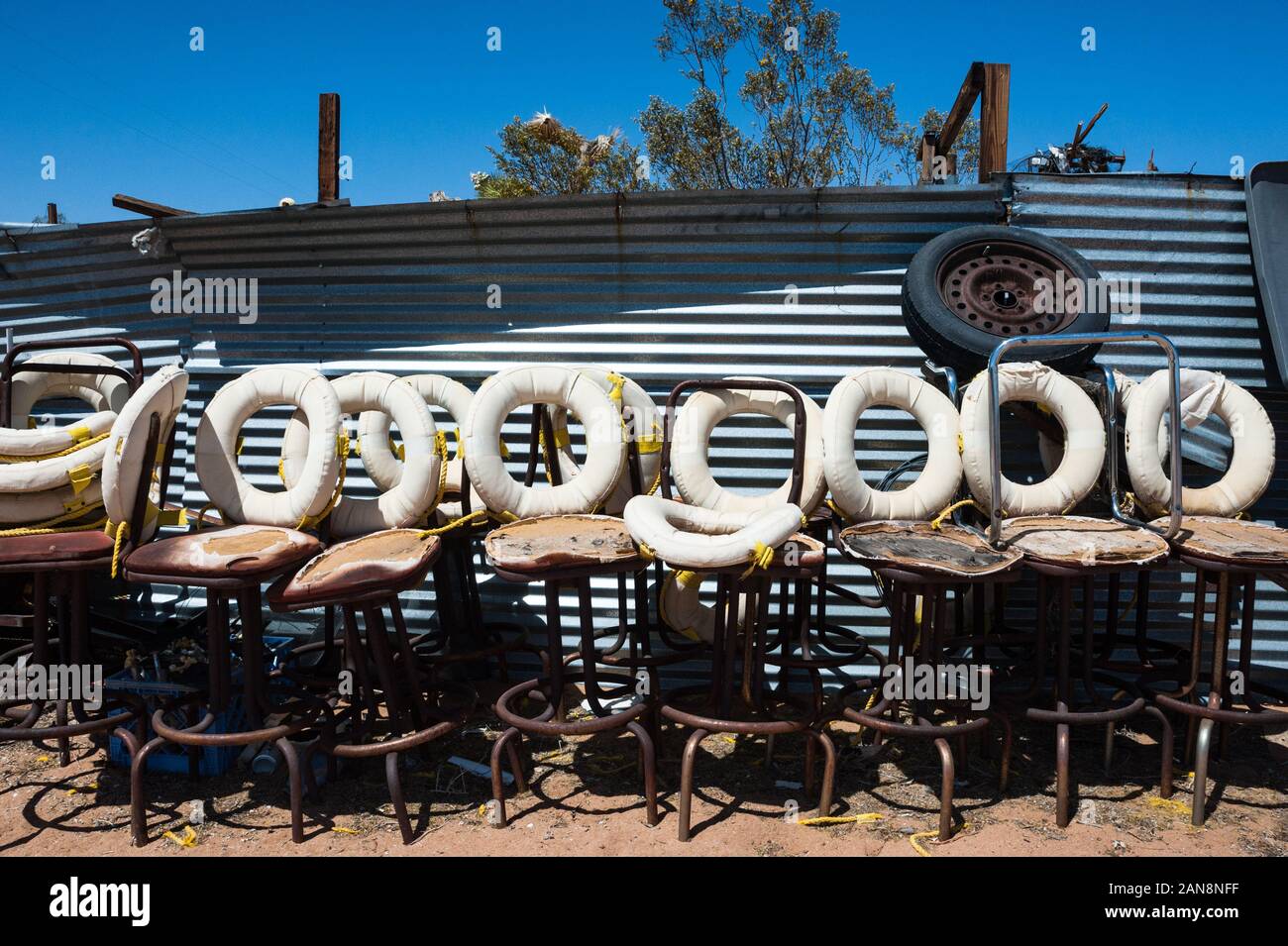 Joshua Tree, California, USA - 28th April, 2013: Noah Purifoy's Outdoor ...