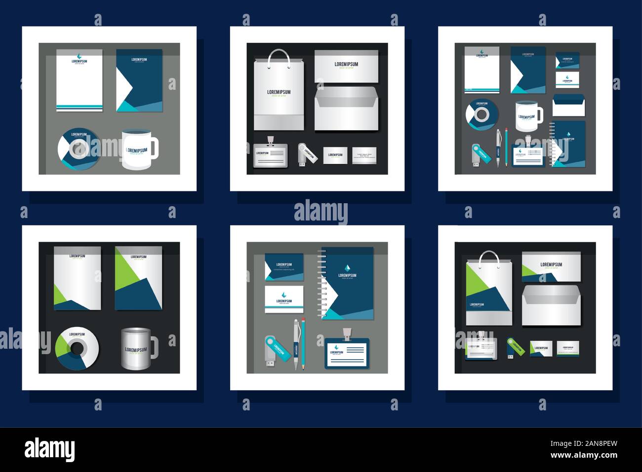 Corporate identity objects set vector design Stock Vector Image & Art ...