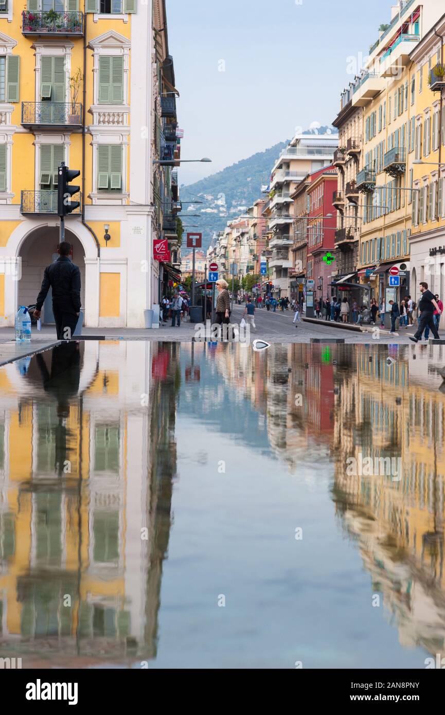 Nice, France - 19th May, 2015: View of downtown Nice in France ...