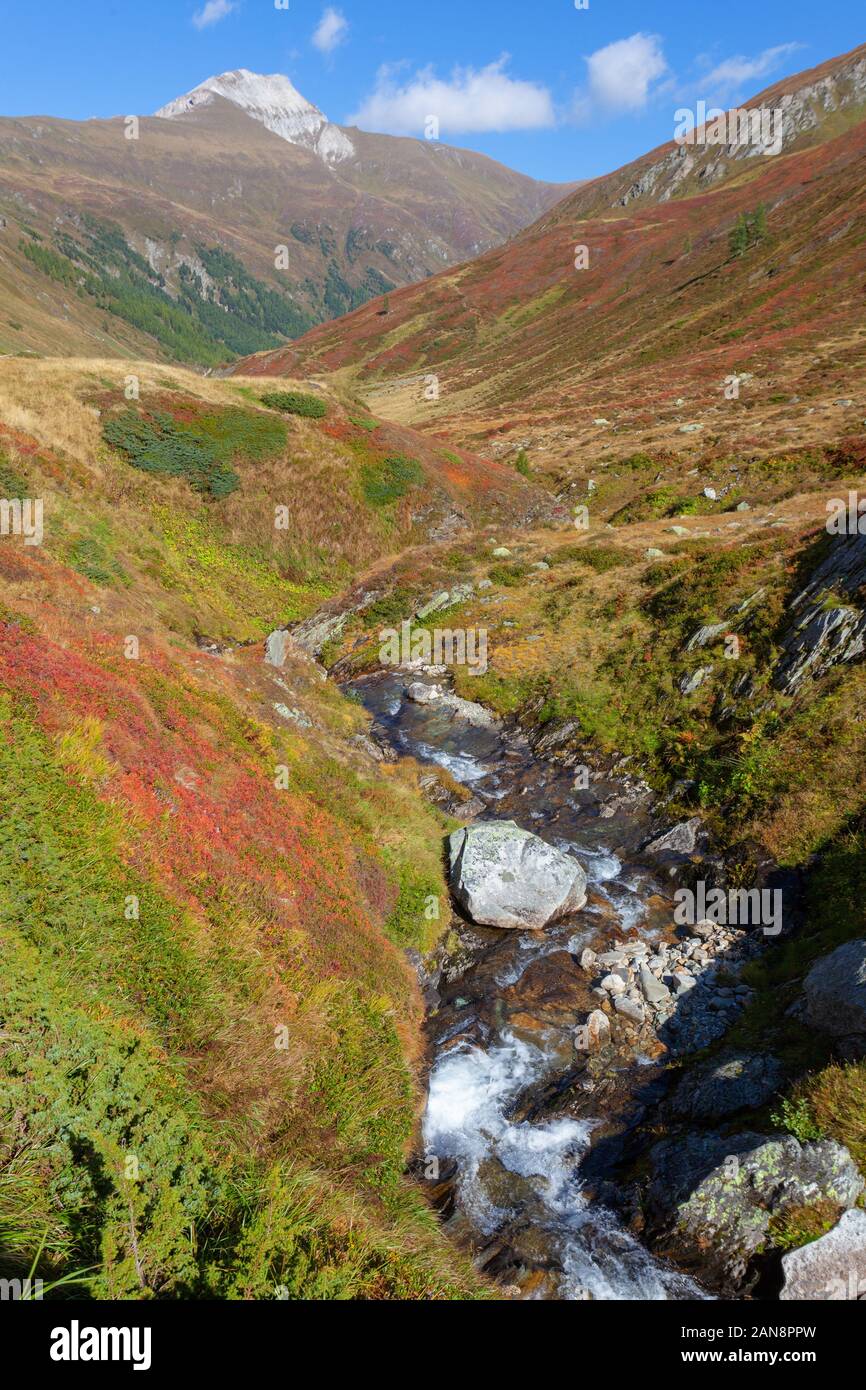 The upper course of the Mur (Mura) River in Austrian Alps Stock Photo ...