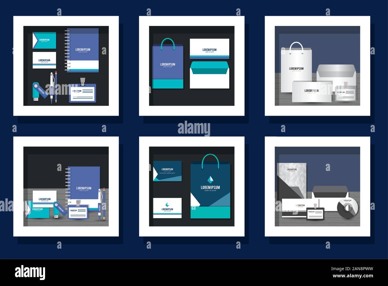 Corporate identity objects set vector design Stock Vector Image & Art ...