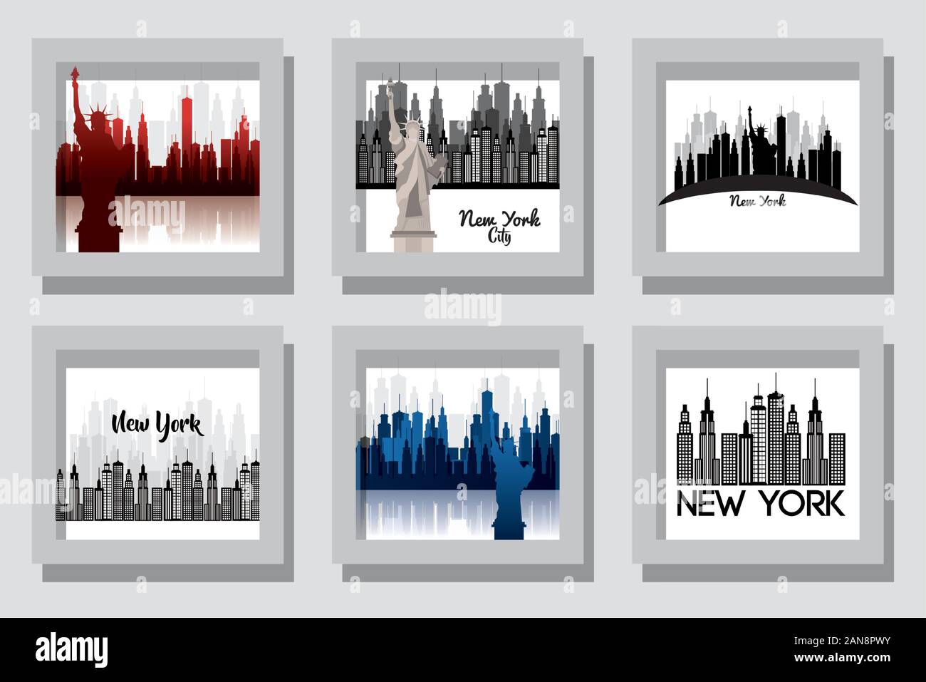 New york buildings set vector design Stock Vector Image & Art - Alamy