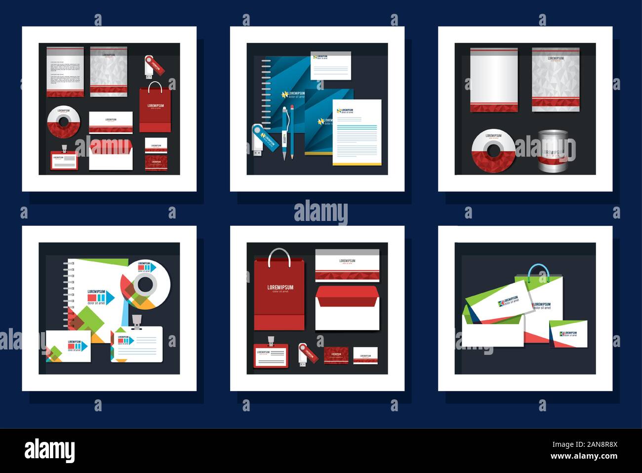 Corporate identity objects set vector design Stock Vector Image & Art ...