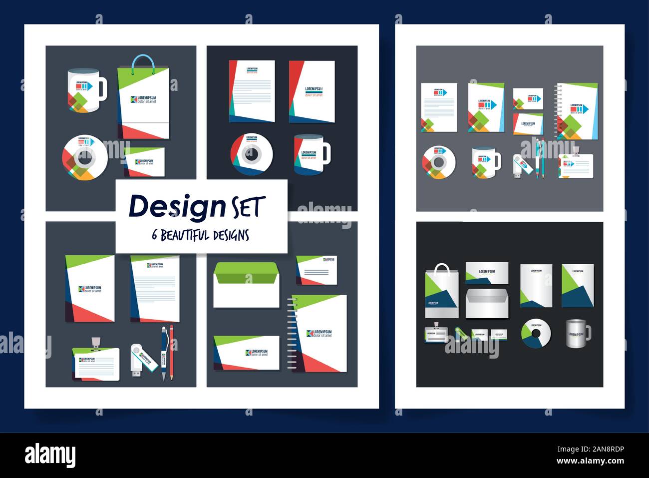 Six designs of corporate identity objects Stock Vector Image & Art - Alamy