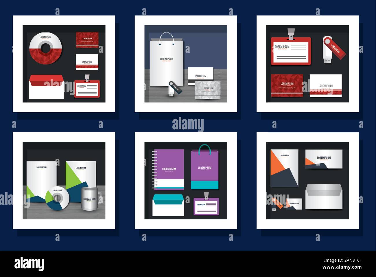 Corporate identity objects set vector design Stock Vector Image & Art ...