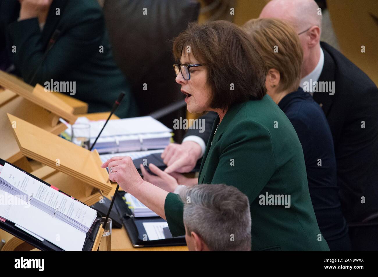 Edinburgh, UK. 16th Jan, 2020. Pictured: Jeane Freeman MSP - Cabinet ...