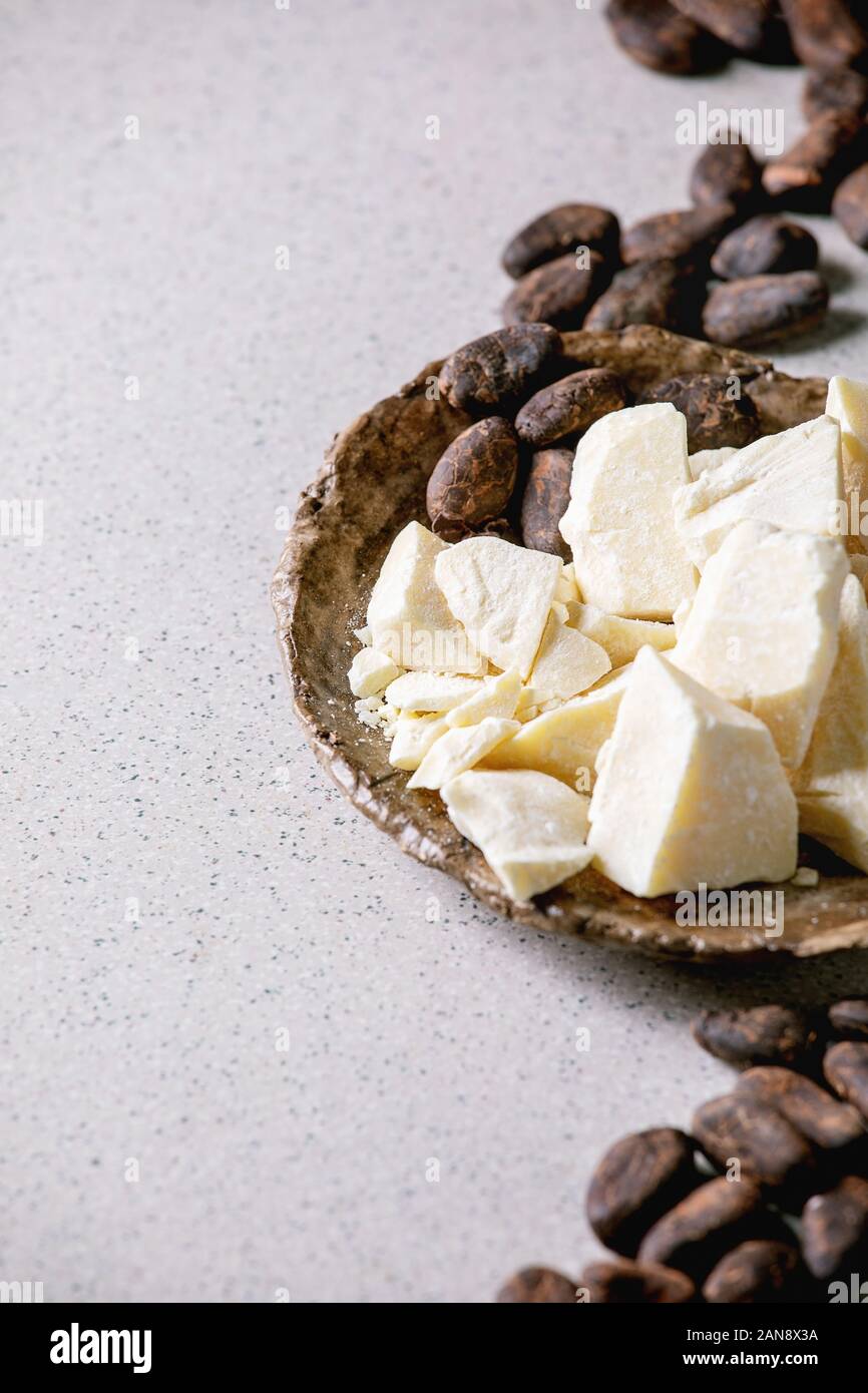 Chopped cocoa butter Stock Photo - Alamy
