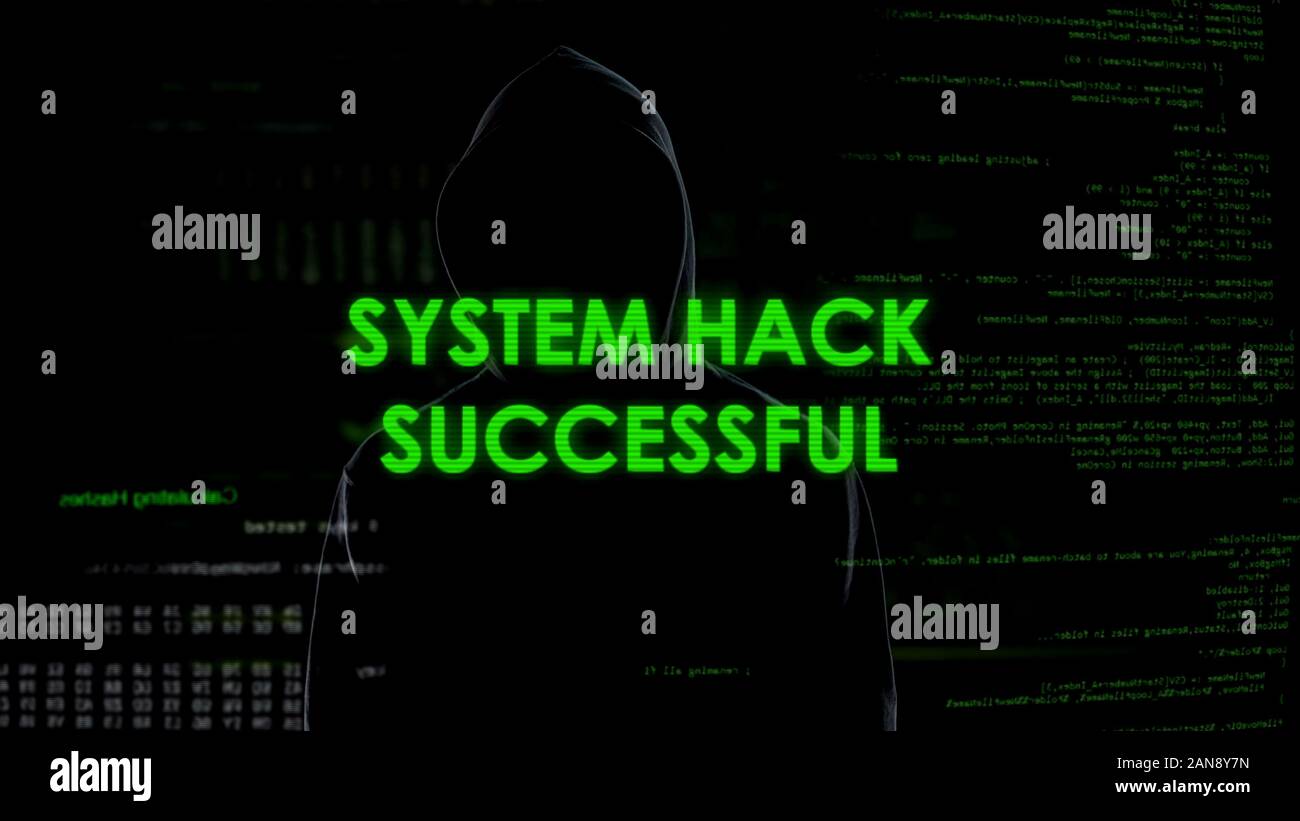 System hack successful, code breaking operation, programmer cracked password Stock Photo - Alamy