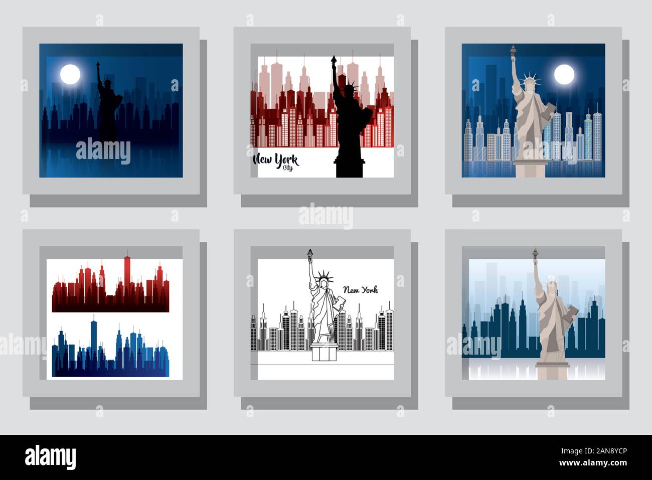 New york buildings set vector design Stock Vector Image & Art - Alamy