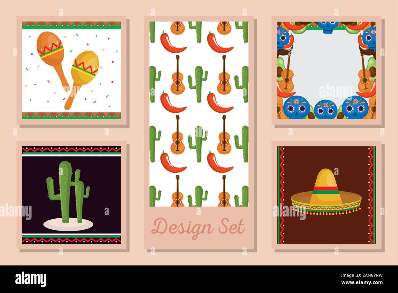 Mexican frames set vector design Stock Vector Image & Art - Alamy