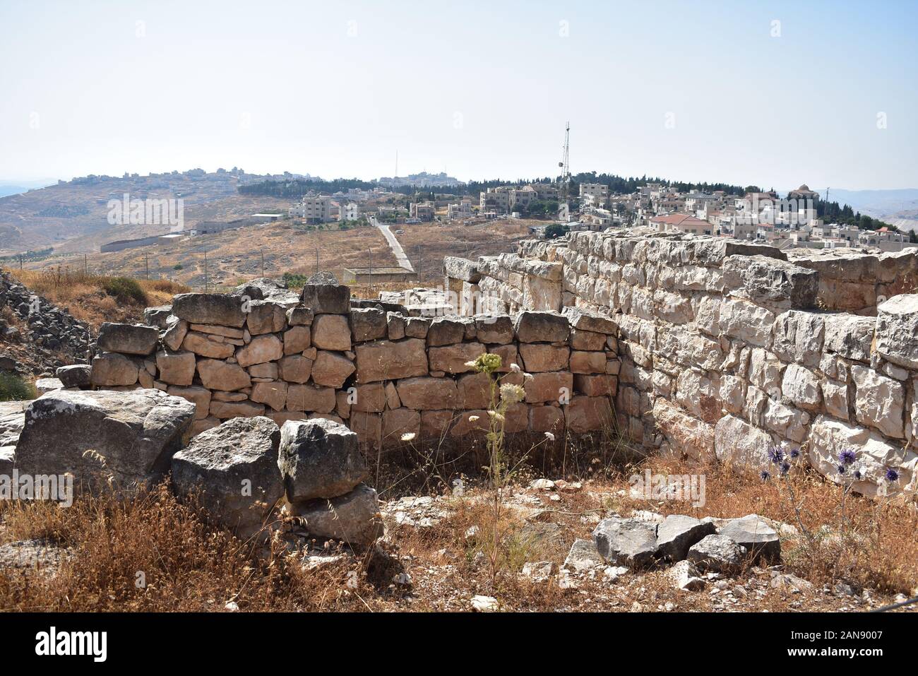 Hellenistic Structure at Mt Gerizim National Park near Nablus Stock ...