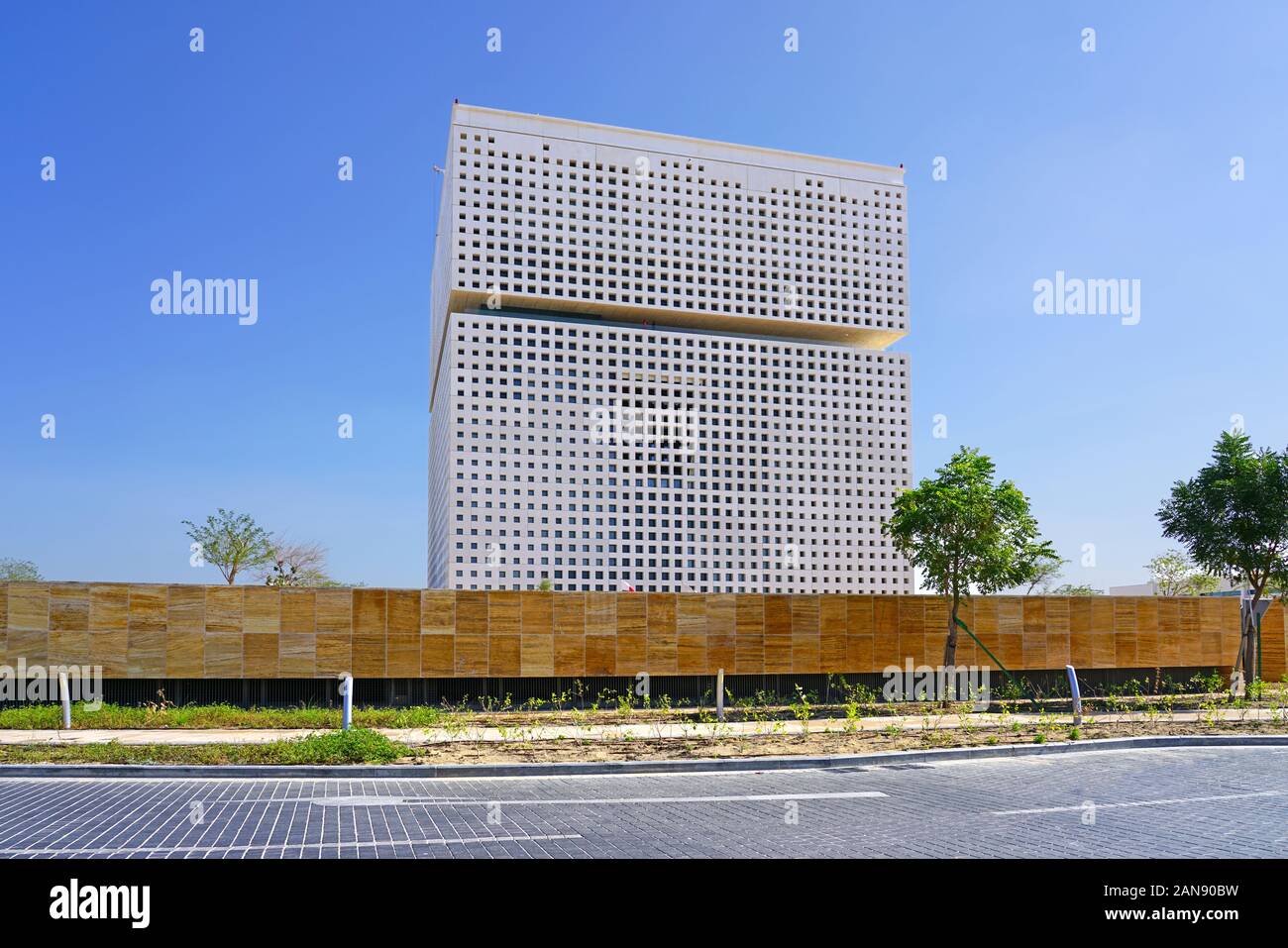 DOHA, QATAR -12 DEC 2019- View of the headquarters building of the ...