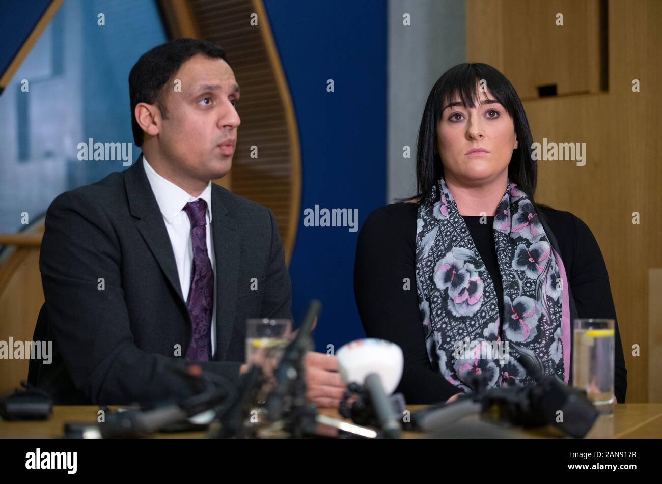 Glasgow Labour MSP Anas Sarwar with Kimberly Darroch (right) the mother ...