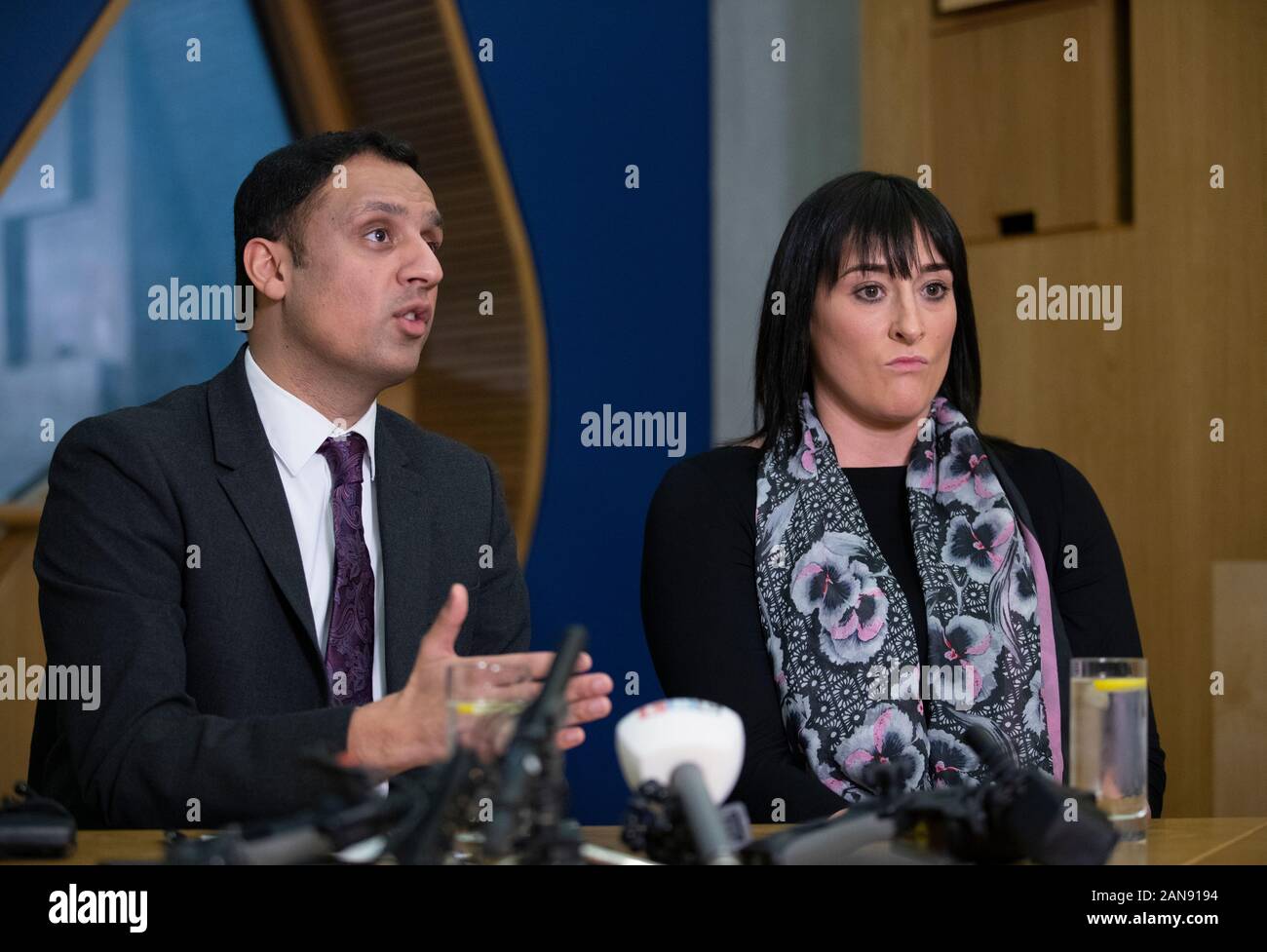 Glasgow Labour MSP Anas Sarwar with Kimberly Darroch (right) the mother ...