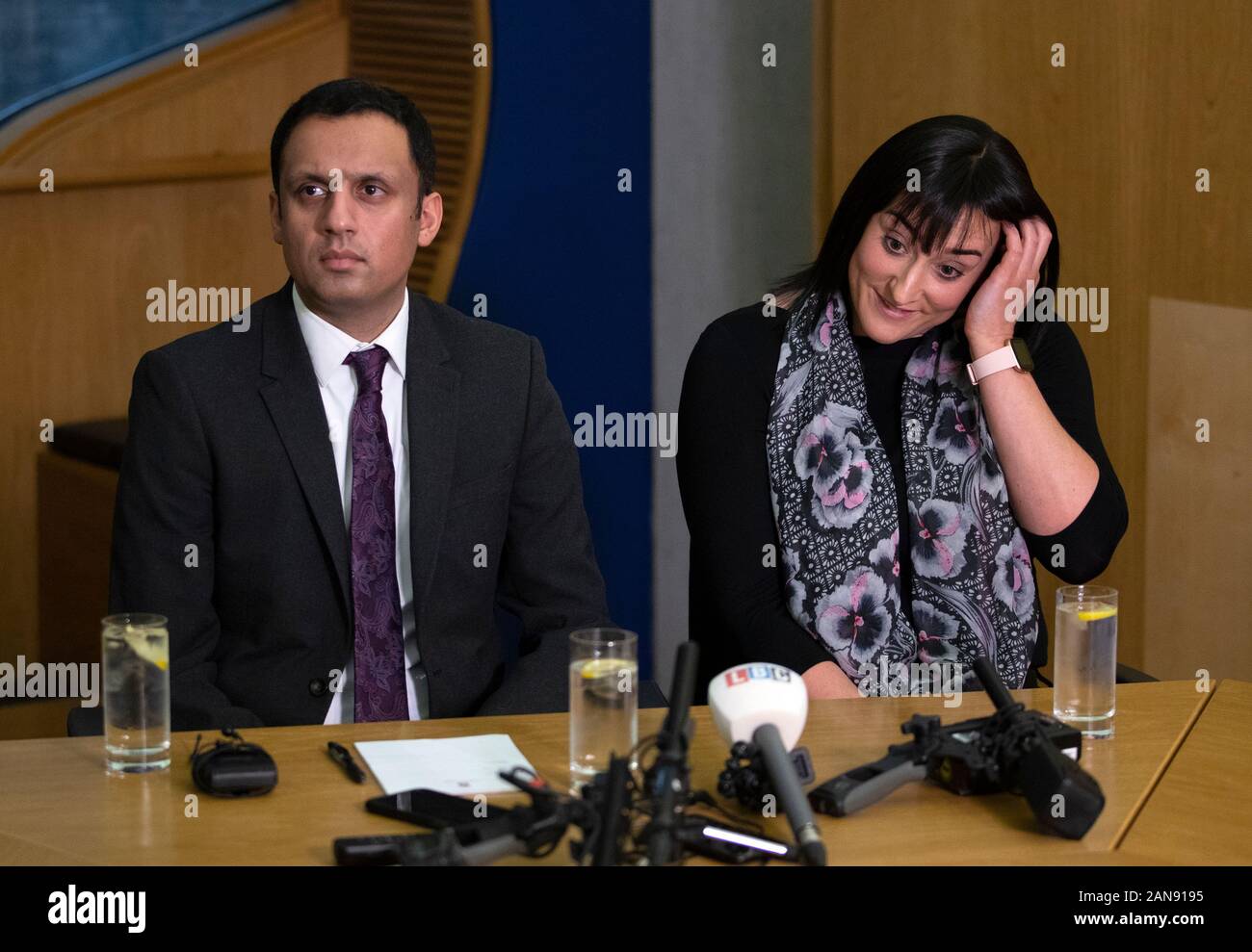 Glasgow Labour MSP Anas Sarwar with Kimberly Darroch (right) the mother ...