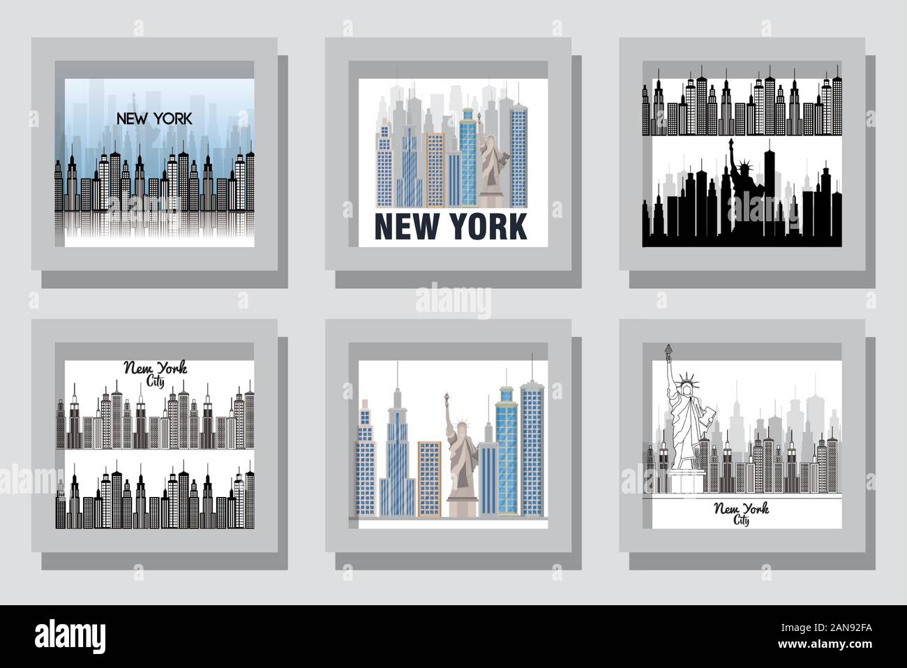 New york buildings set vector design Stock Vector Image & Art - Alamy