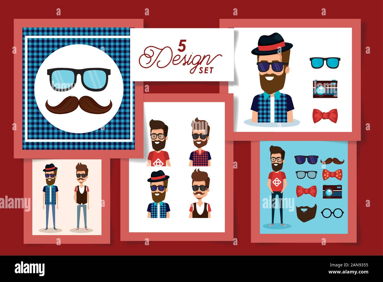 Five fashion designs Stock Vector Images - Alamy