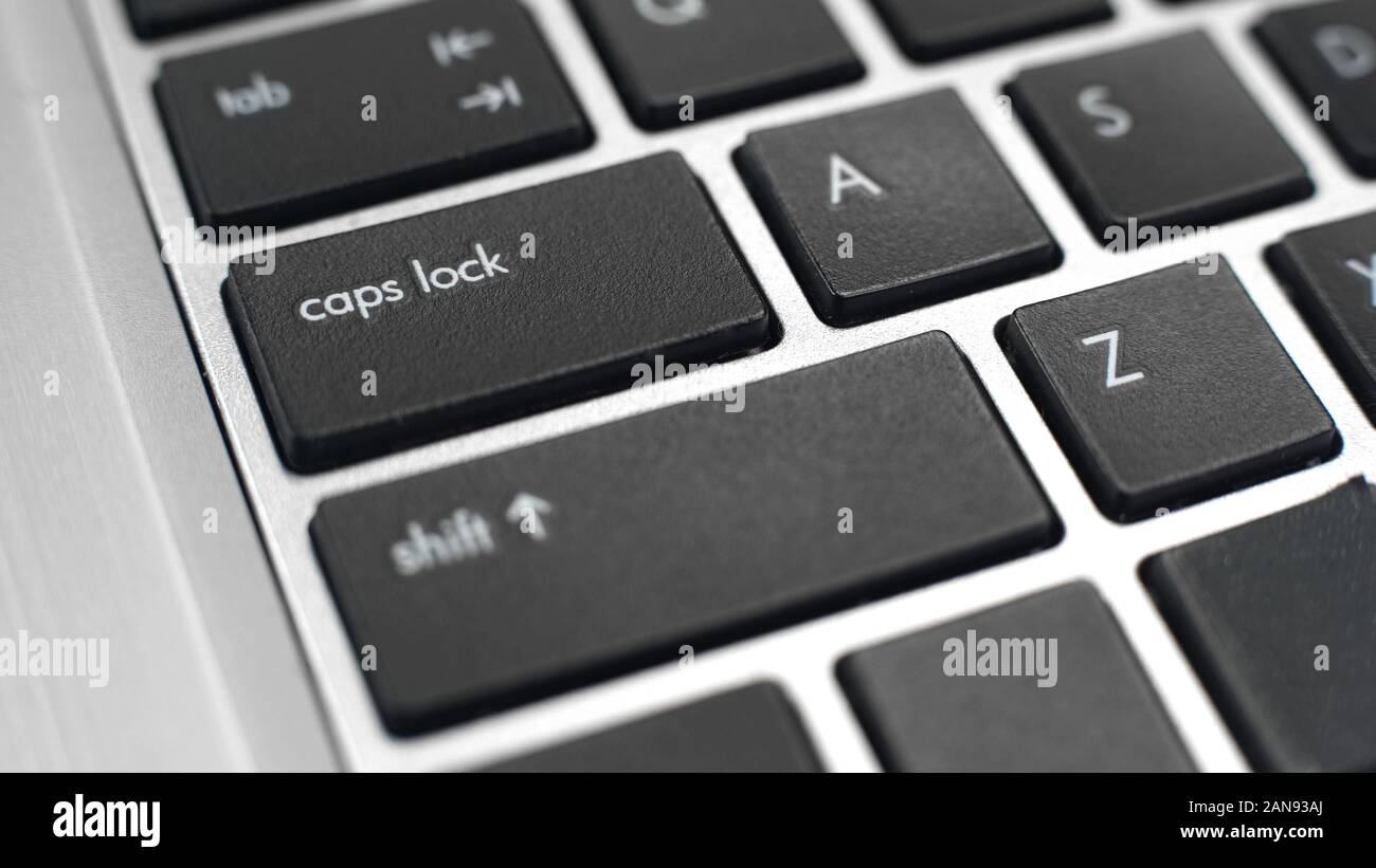 Switched off caps lock button on keyboard, typing lower-case letters ...