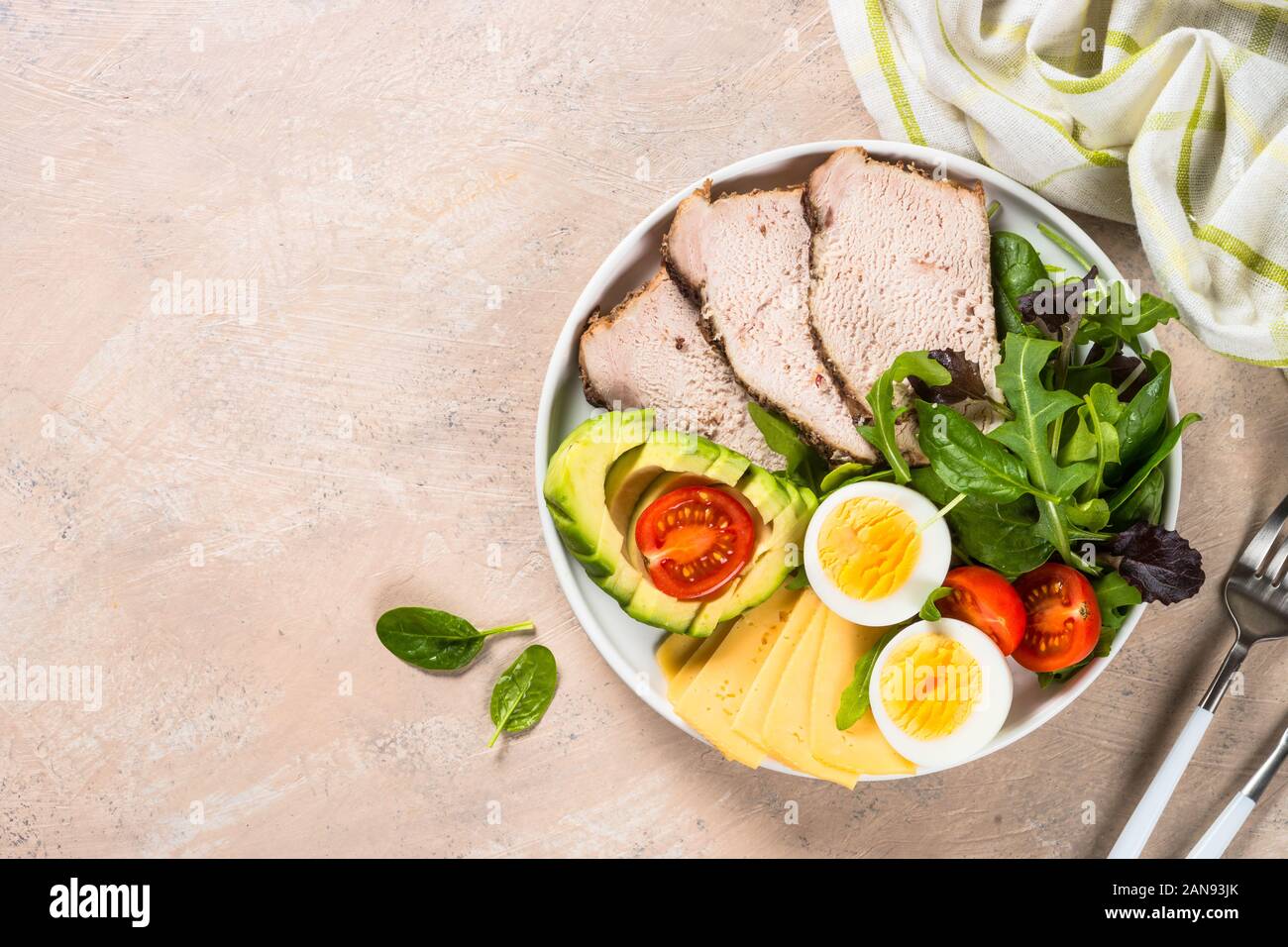 Fat carb protein plate hi-res stock photography and images - Alamy